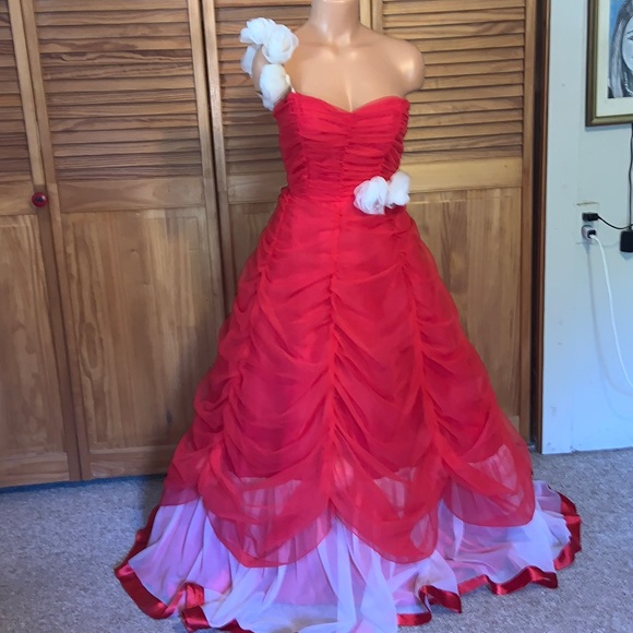 Alfred Angelo | Dresses | Flirtations Alfred Angelo Vintage Red Prom ...